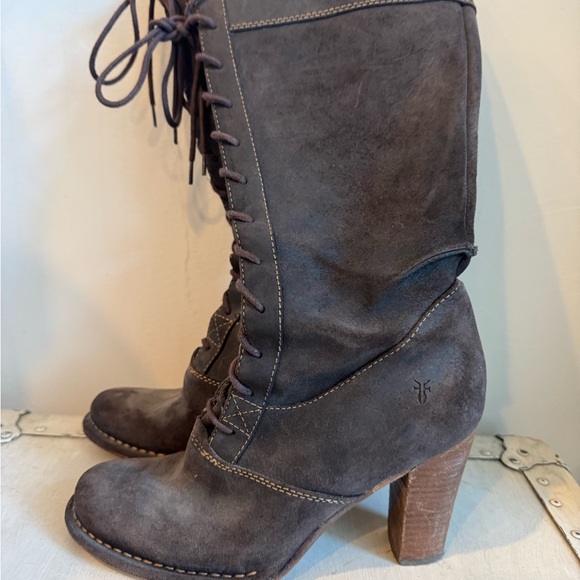 FRYE AND CO. | Shoes | Frye Villager Lace Heel Boots 7 | Poshmark